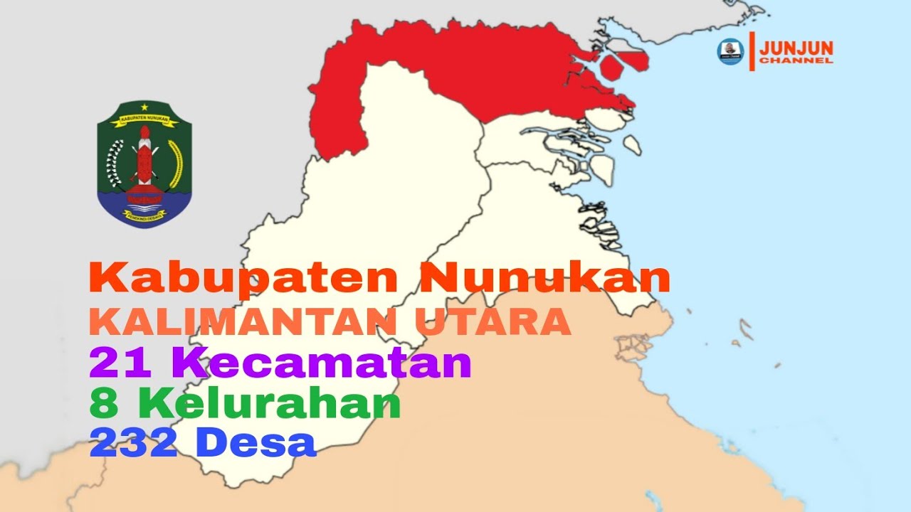 Kabupaten Nunukan, Kalimantan Utara, 21 Kecamatan, 8 Kelurahan, 232 ...