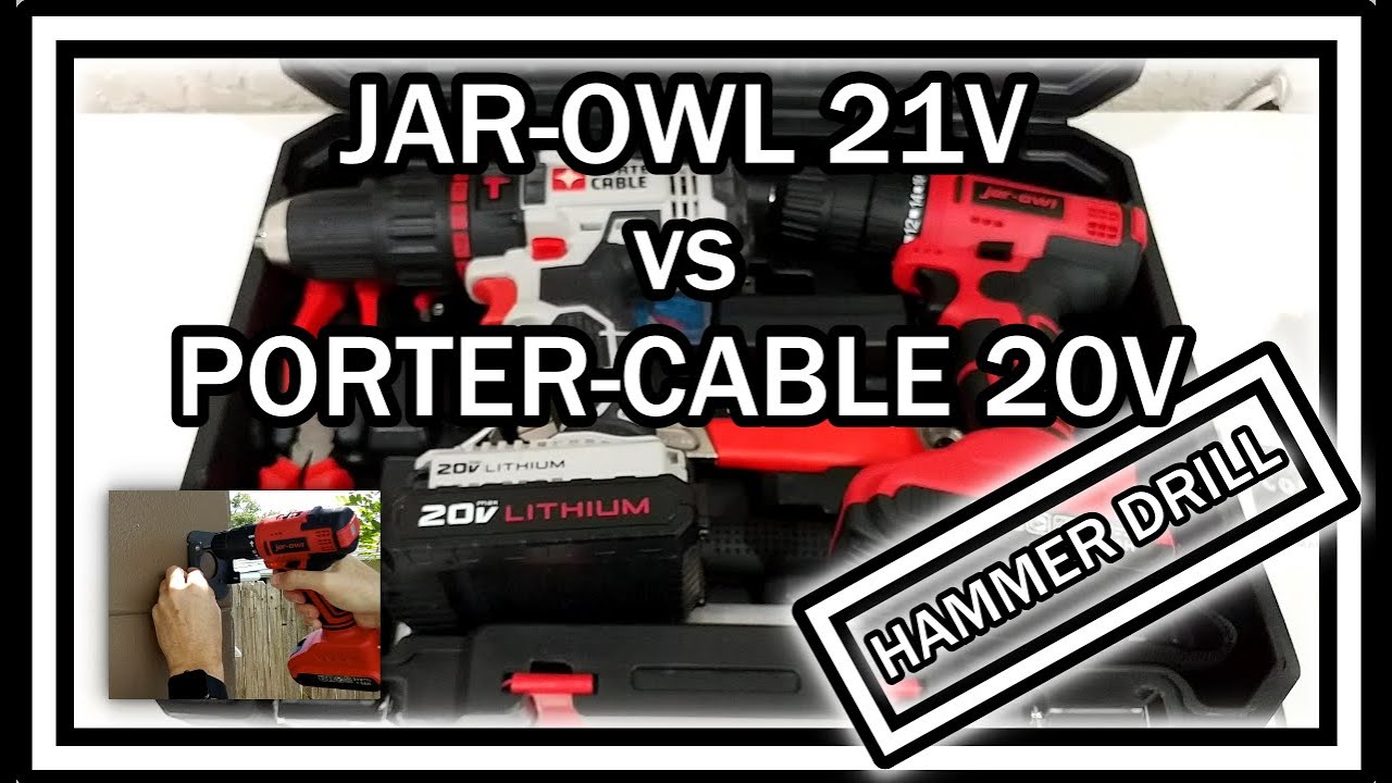 JAR-OWL 21V Max Cordless Hammer Drill Compared To An Expensive Hammer ...
