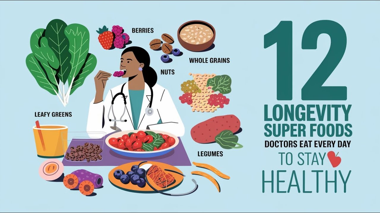 12 LONGEVITY SUPER FOODS DOCTORS EAT EVERY DAY TO STAY HEALTHY - YouTube