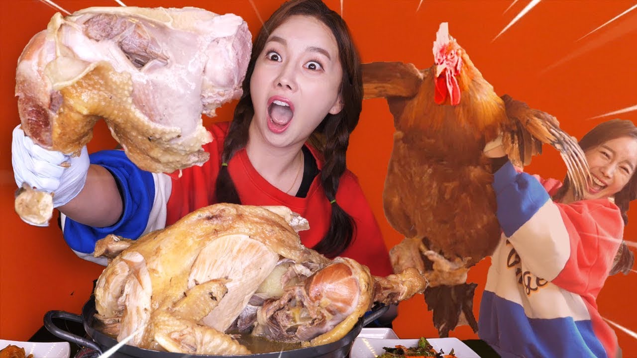 [Mukbang]놀랍게 큰 닭을 잡아먹자! 2탄 Giant Chickens VS Ssoyoung 🐔炸鸡 チキン。ไก่ทอด ...