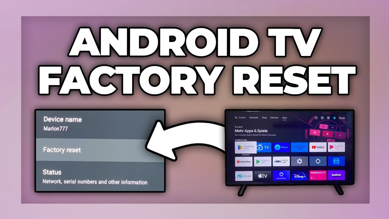 Android smart TV factory reset - Tutorial - YouTube