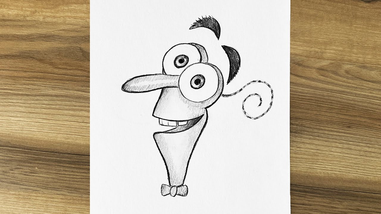 How to draw Fear from Inside Out 2 || Easy drawing ideas for beginners ...