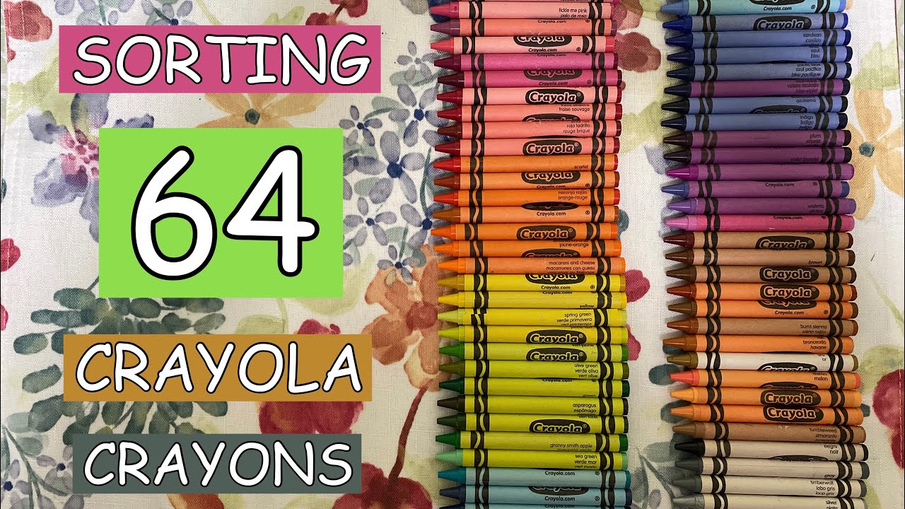 Sorting Crayola 64 Crayons - YouTube