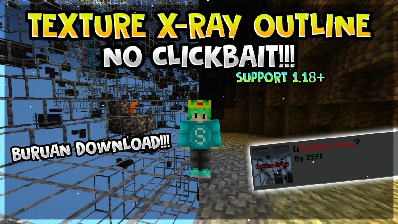 RILIS!!! TEXTURE PACK X-RAY MCPE & MCBE ADA OUTLINE NYA!!! | MINECRAFT ...