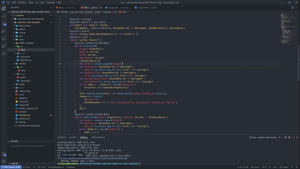 Substrate Polkadot - Custom Substrate Node Template - Substrate Simple Book Library - YouTube