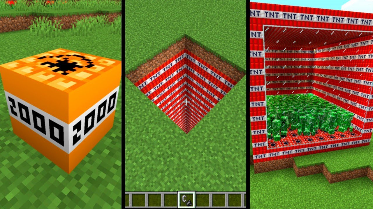all the biggest minecraft tnt experiments in one video - YouTube