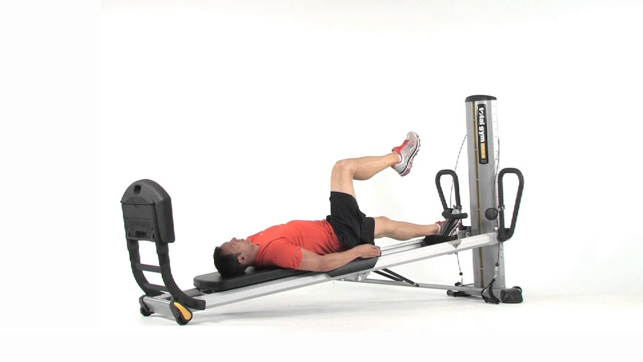 Total Gym Exercise: Inverted Supine - Legs and Abs - YouTube