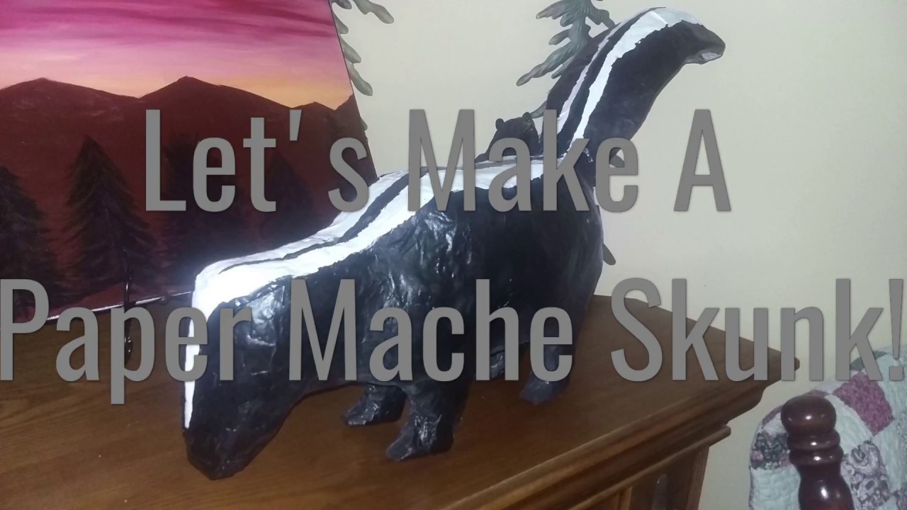 Paper Mache Skunk - YouTube