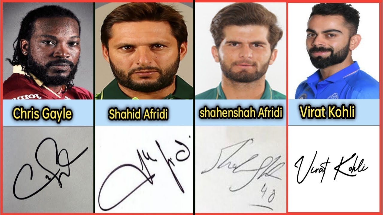 Top coolest signature of famous cricket players| ICC world cup 2023 ...