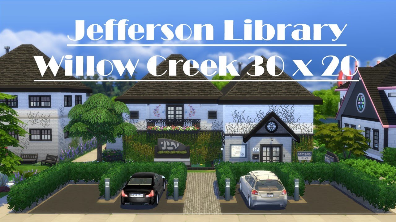 Sims 4 Interiors – Jefferson Library - YouTube