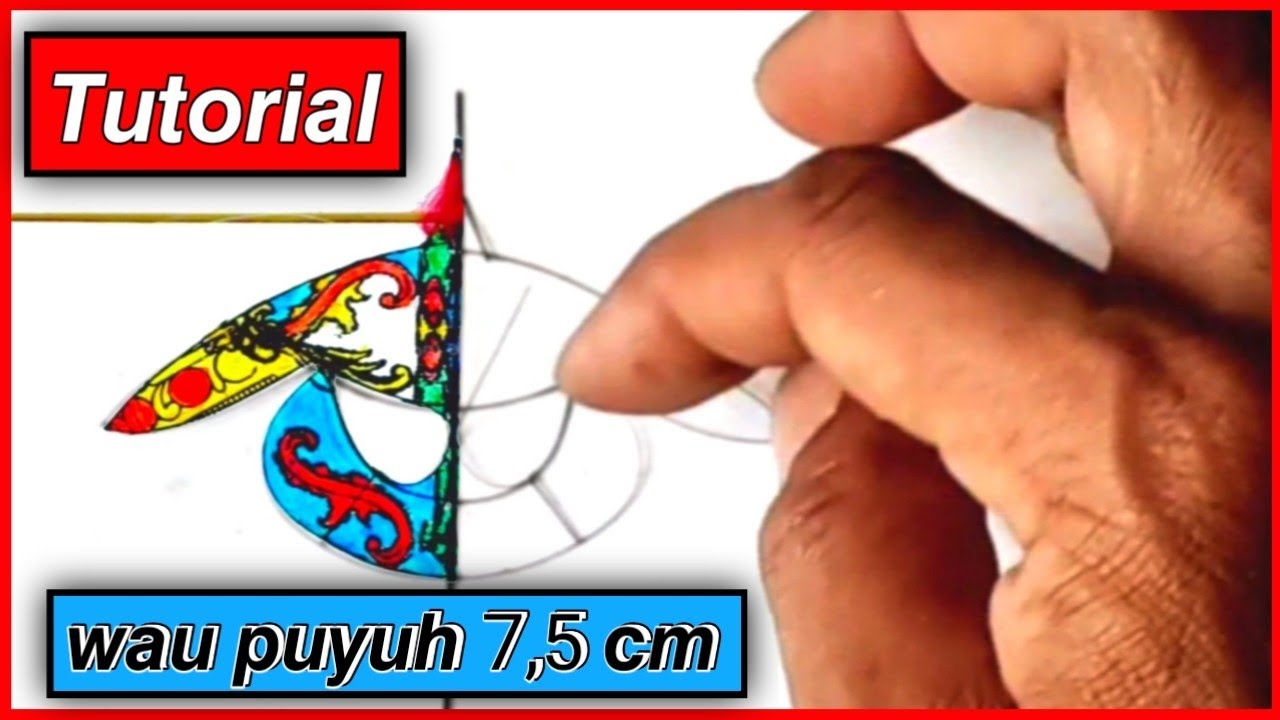 tutorial layangan wau puyuh terkecil di dunia dari sapu ijuk - YouTube