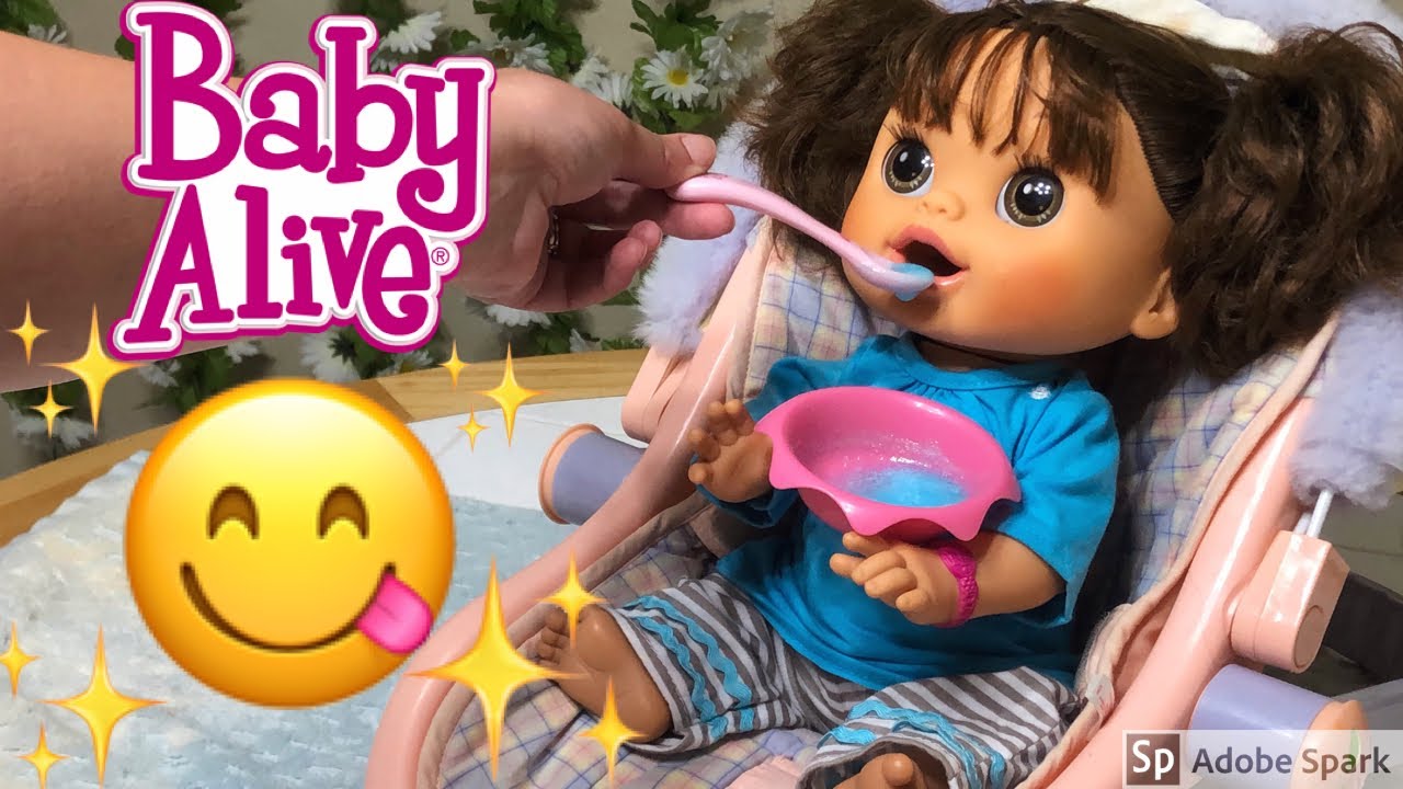Baby Alive Real Surprises Doll Eats Real Blue Glitter - YouTube