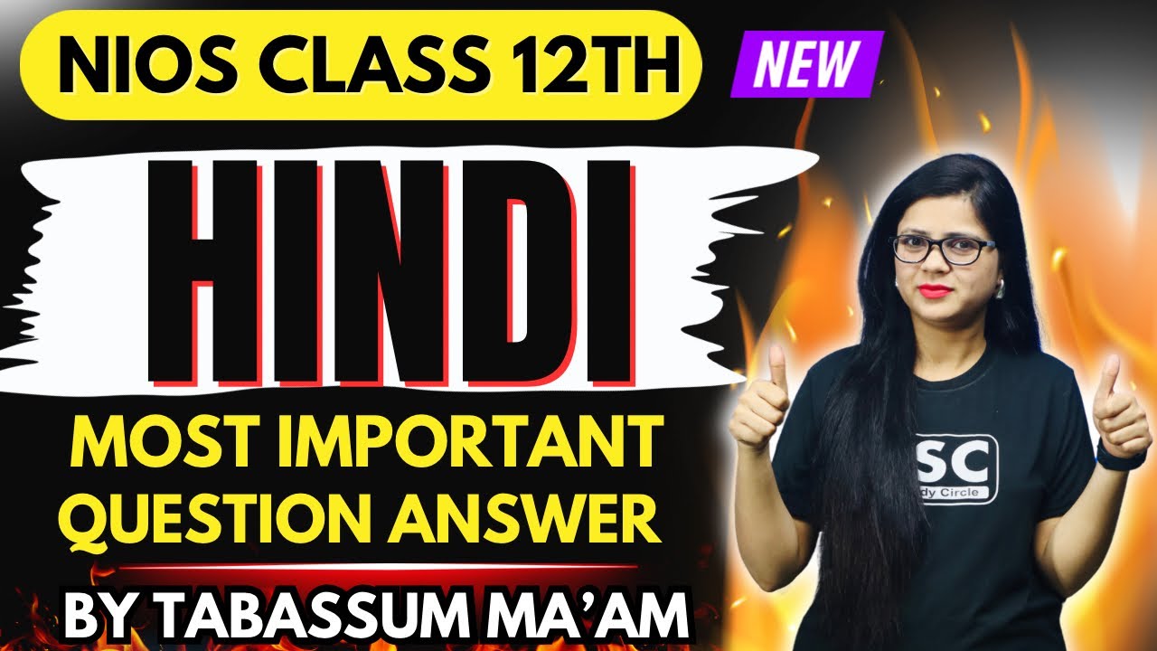 NIOS Class 12th Hindi Most Important Questions | NIOS Hindi 301 Most ...