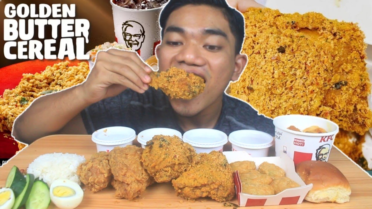 KFC GOLDEN BUTTER CEREAL (mukbang malaysia) - YouTube