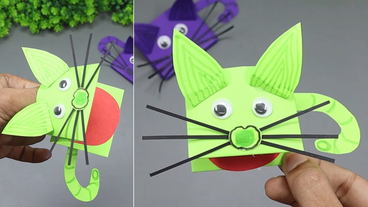 How to Make Paper Cat | Easy Cat Making | Moving Paper Toys - YouTube