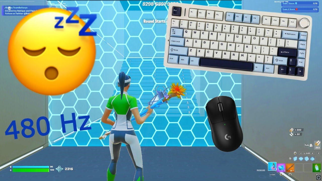 Aula F75 ASMR🤩1v1 Piece Control📦Satisfying Fortnite Keyboard Gameplay😴 ...