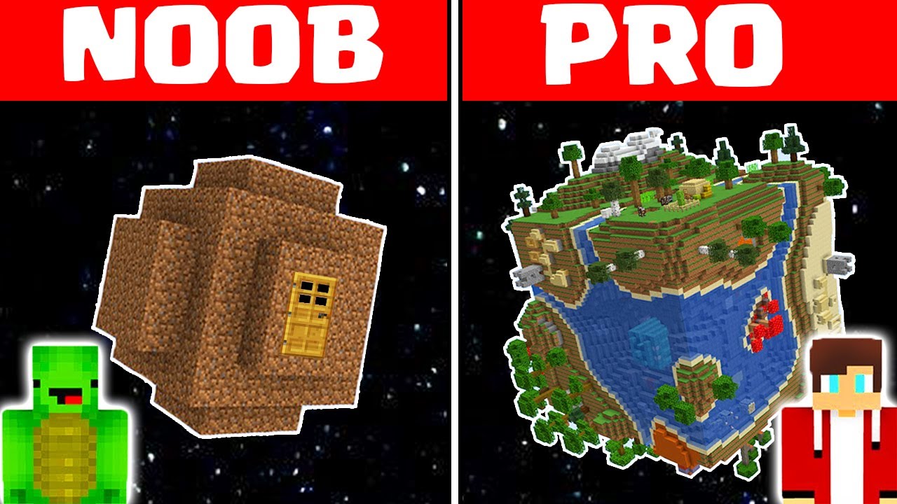 Minecraft NOOB vs PRO: PLANET HOUSE CHALLENGE by Mikey and JJ (Maizen ...