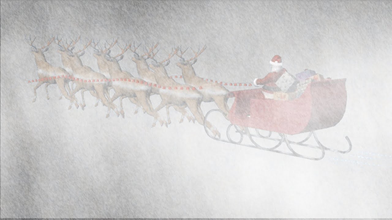 santa claus in snowstorm animation - YouTube