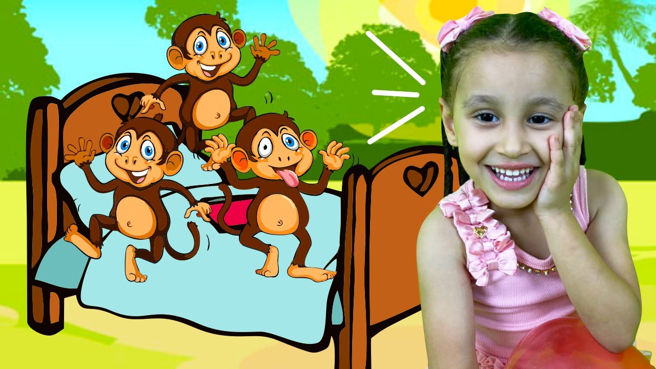 CINCO PEQUENOS MACACOS PULANDO NA CAMA | CANÇÕES INFANTIS - YouTube