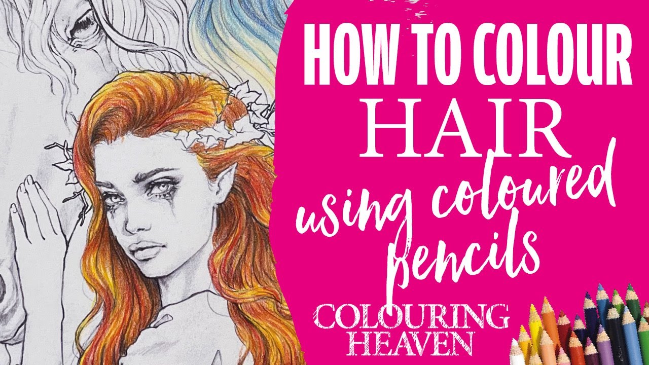 HOW TO COLOUR hair using colouring pencils! | Enys Guerrero Gothic ...