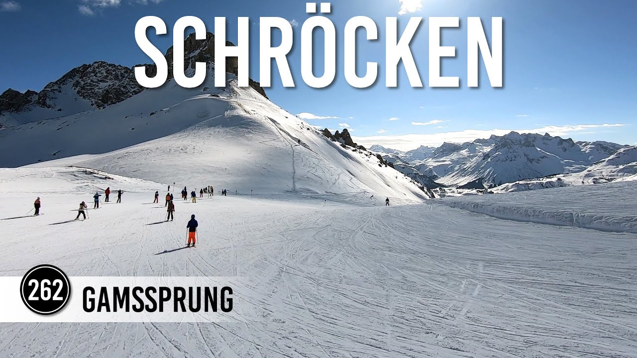 Skiing black piste 262 'Gamssprung' in Schröcken St Anton Ski Arlberg ...