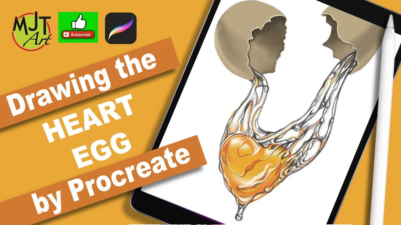 Drawing the Heart Egg by Procreate - YouTube