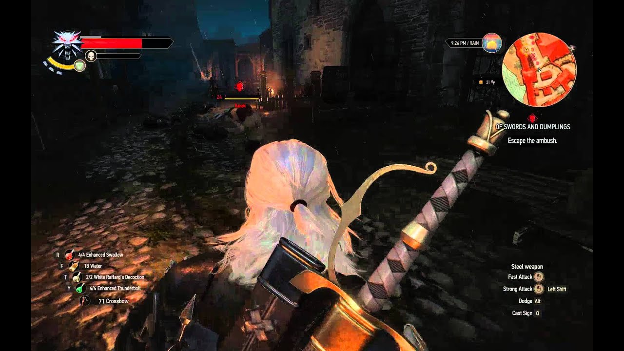 Witcher 3: using Axii to make high level bandits kill each other - YouTube