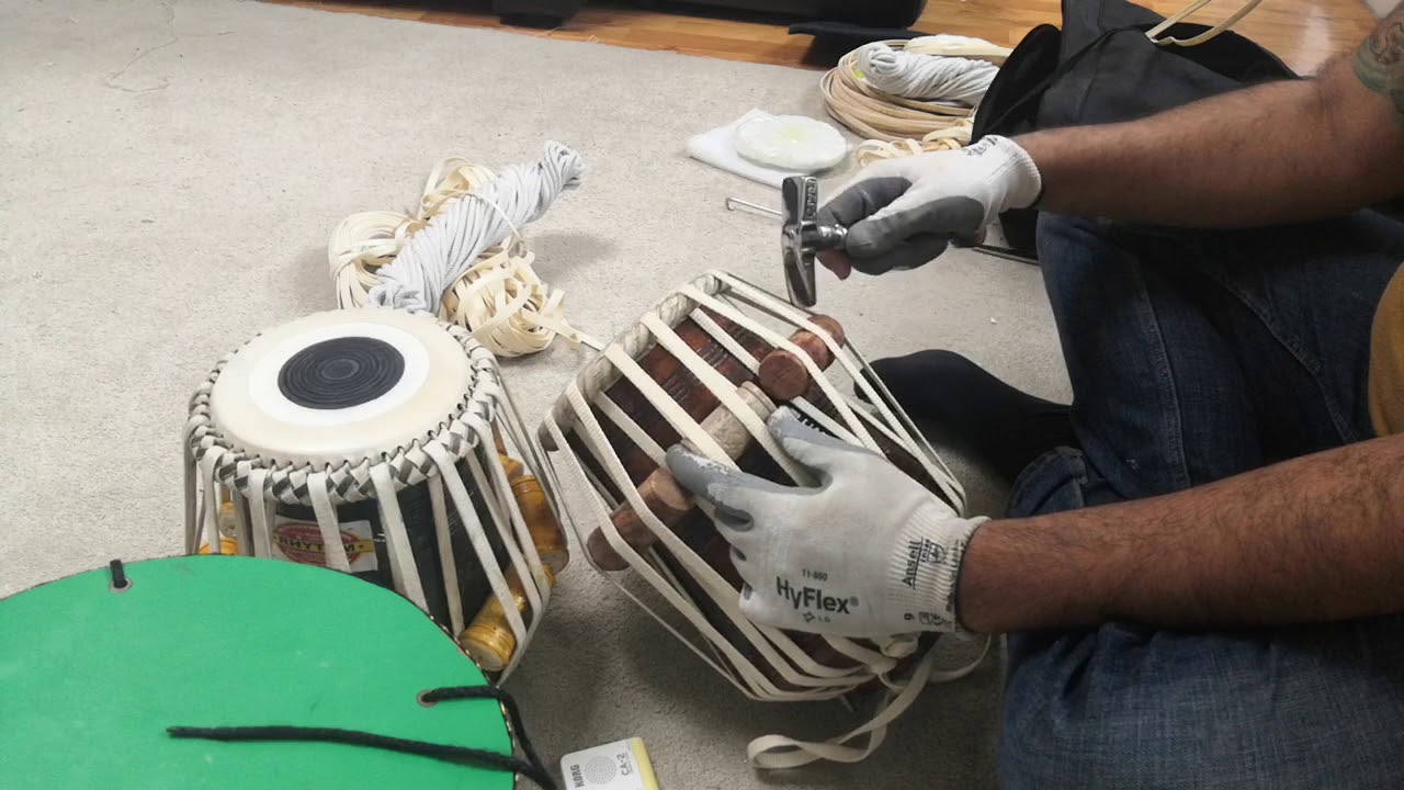 Crazy Tabla Repairs-Tuning of a tabla dayan after pulling and re ...