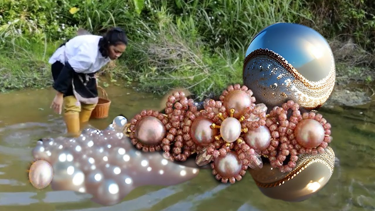 😱😱When the girl pried open the mouth watering pearl clam shell, she was ...