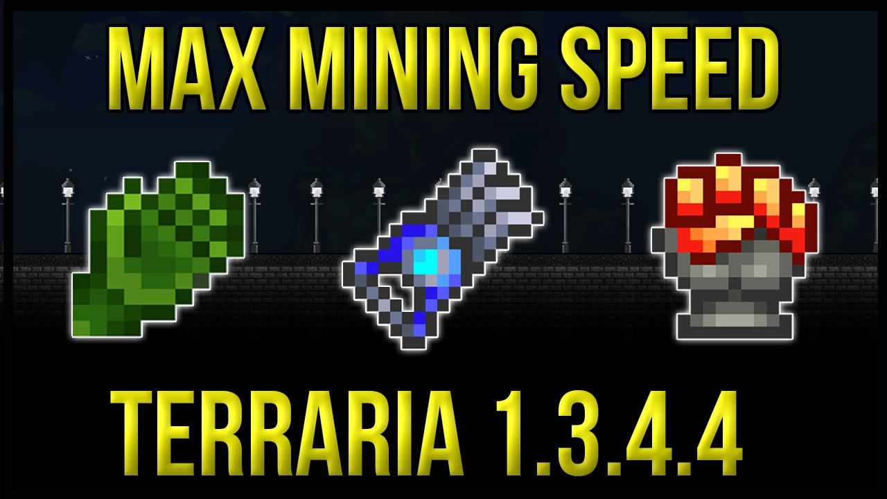 GÓRNIK BUILD | TERRARIA 1.3.4 MAX MINING SPEED - YouTube