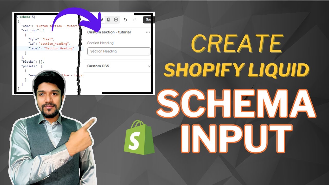 Adding First Code And Creating First Schema Input - Shopify Custom ...