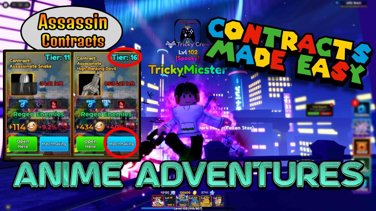 High Tier Contracts made Easy | Anime Adventures - YouTube