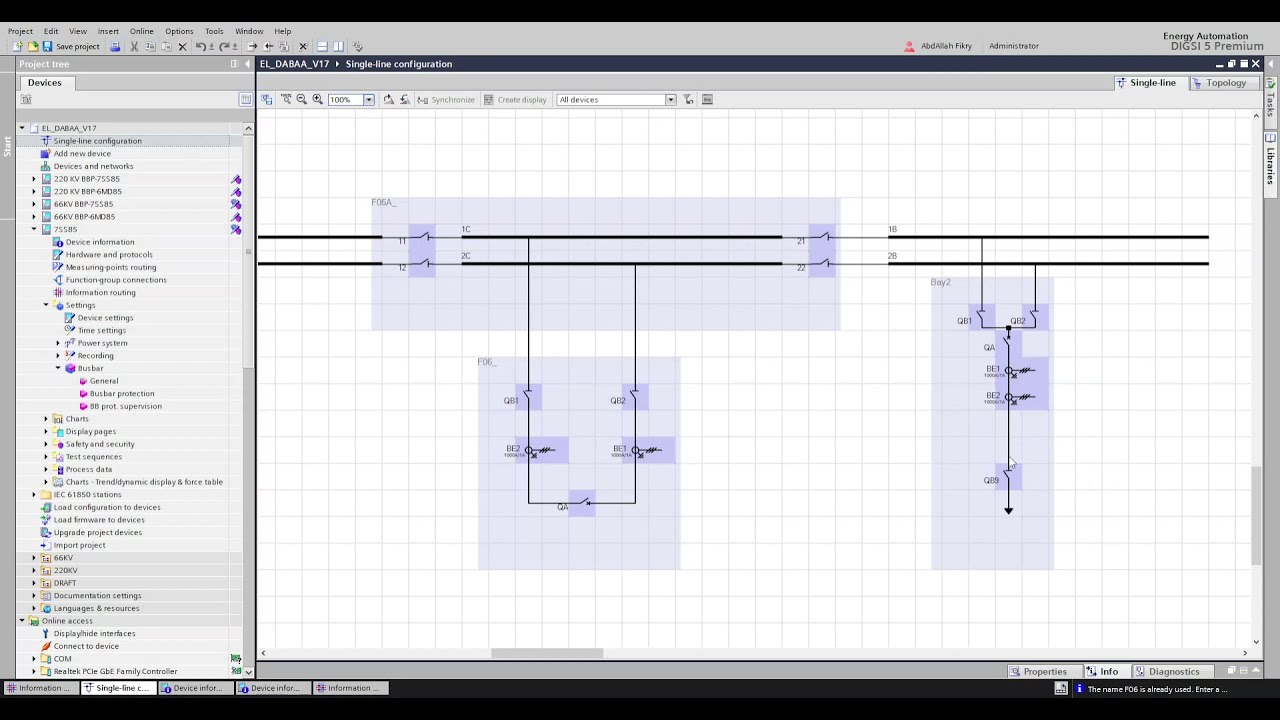 7SS85 BUSBAR topology Programing - YouTube