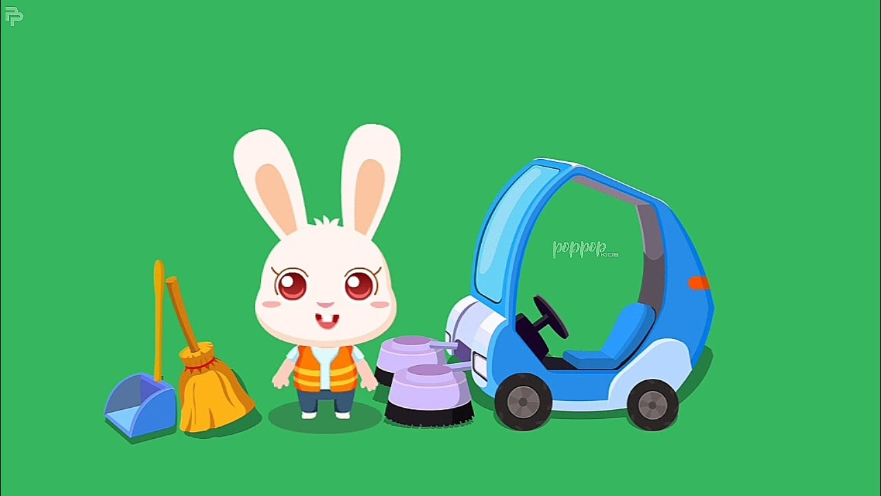 Bunny Street Cleaner Cleaning Day | Baby Animals World Game - YouTube