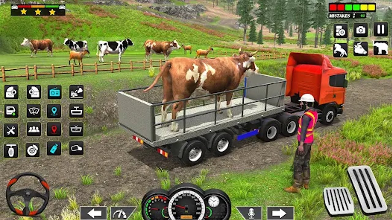 👑 wild animal zoo transporter 3d truck driving game - wild animal zoo ...