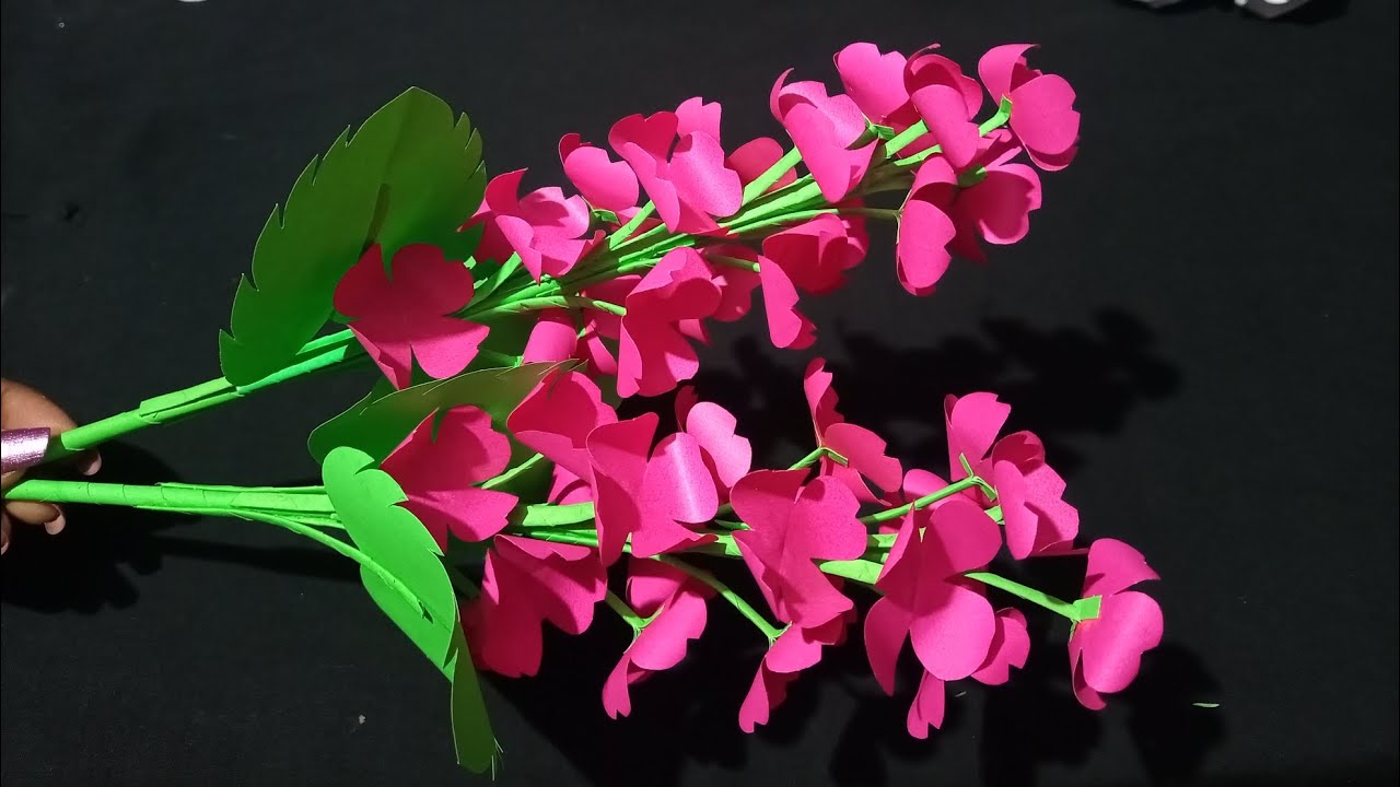 Handmade paper flower - Easy and beautiful paper flower stick making ...