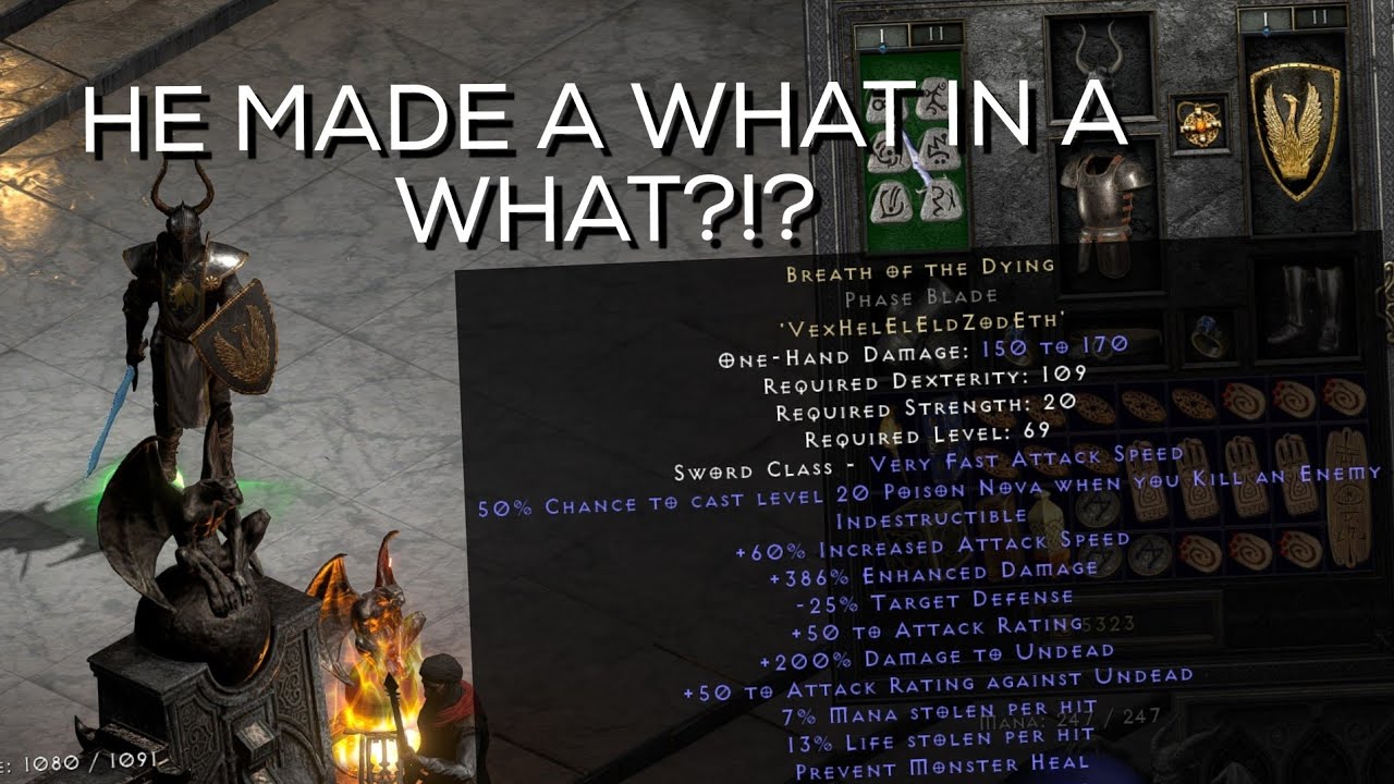 Diablo 2 Breath Of The Dying Phase Blade Paladin...A Proc Machine - YouTube