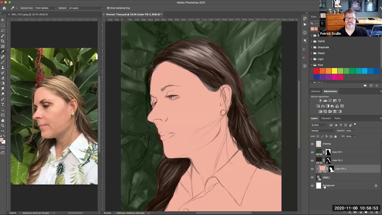 How to Paint A Digital Portrait in Photoshop Pt 3 - YouTube