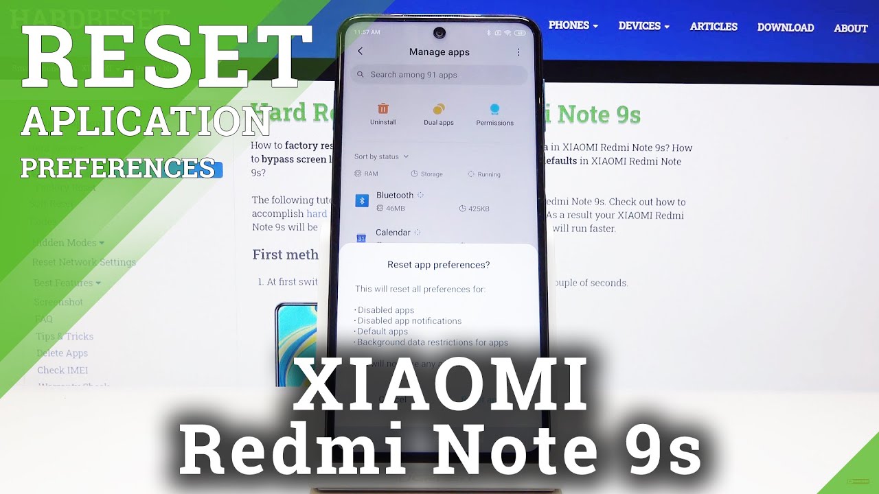 How to Bring Back Default Apps Configuration in Xiaomi Redmi Note 9s ...