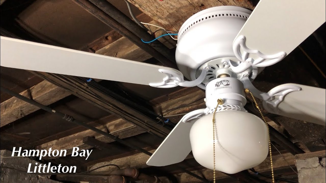Hampton Bay Littleton Ceiling Fan 42” (White)(Air Cool 90s) - YouTube