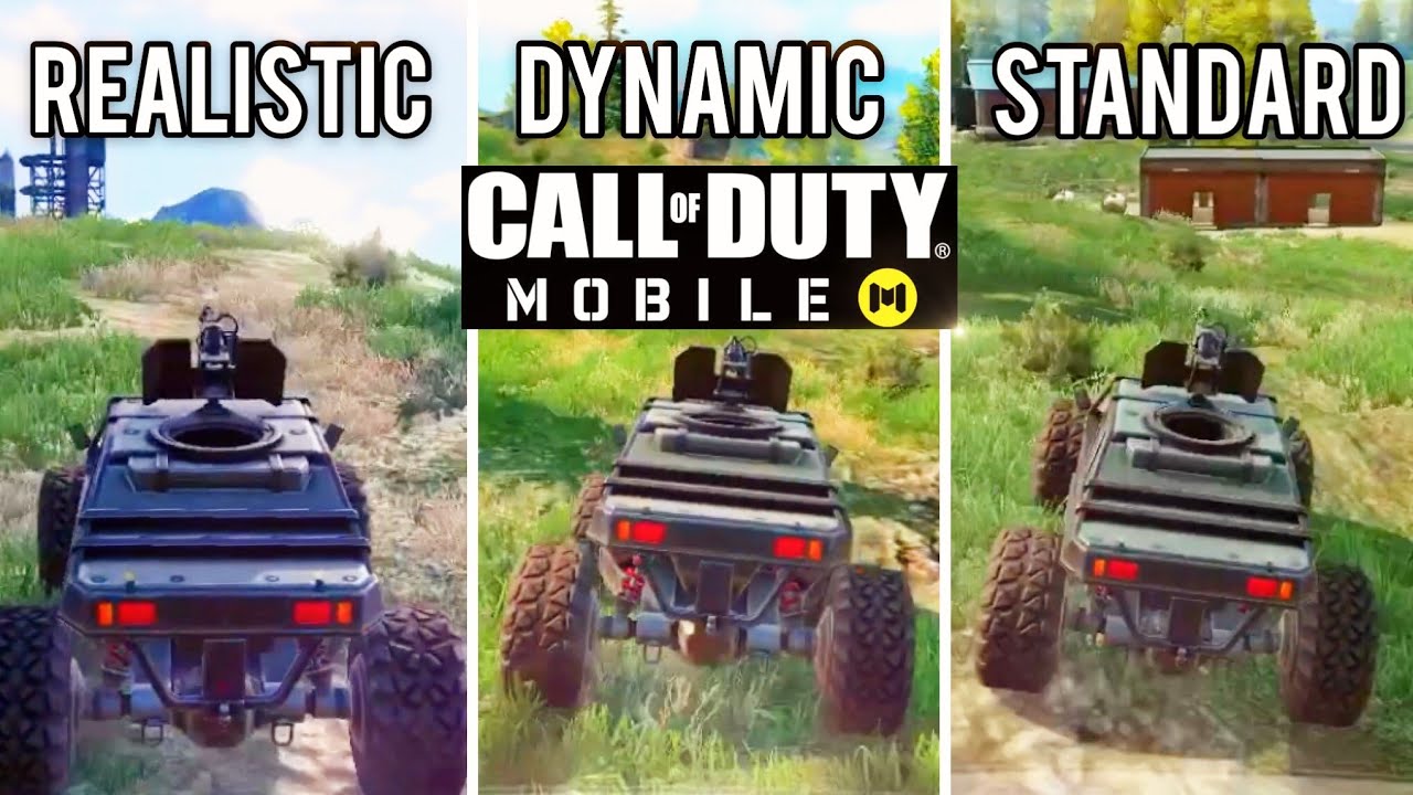 Realistic vs Dynamic vs Standard graphics COD Mobile - YouTube