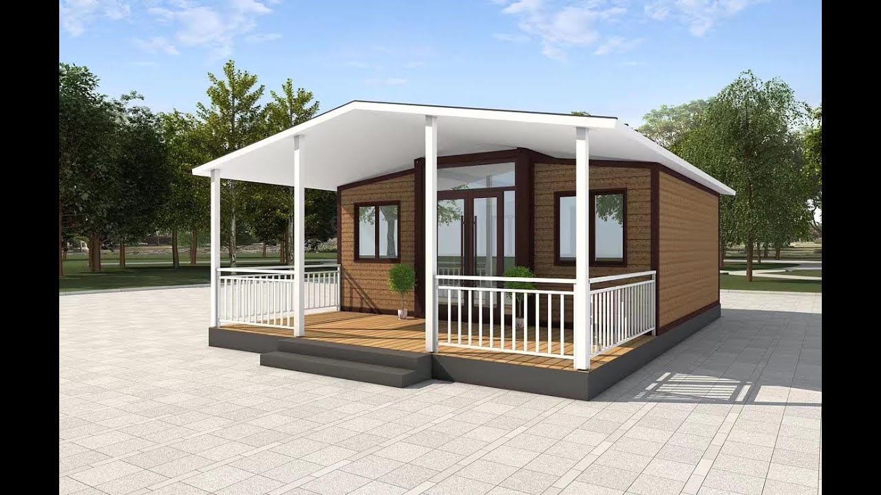 Interior of 30-foot extended container house - YouTube