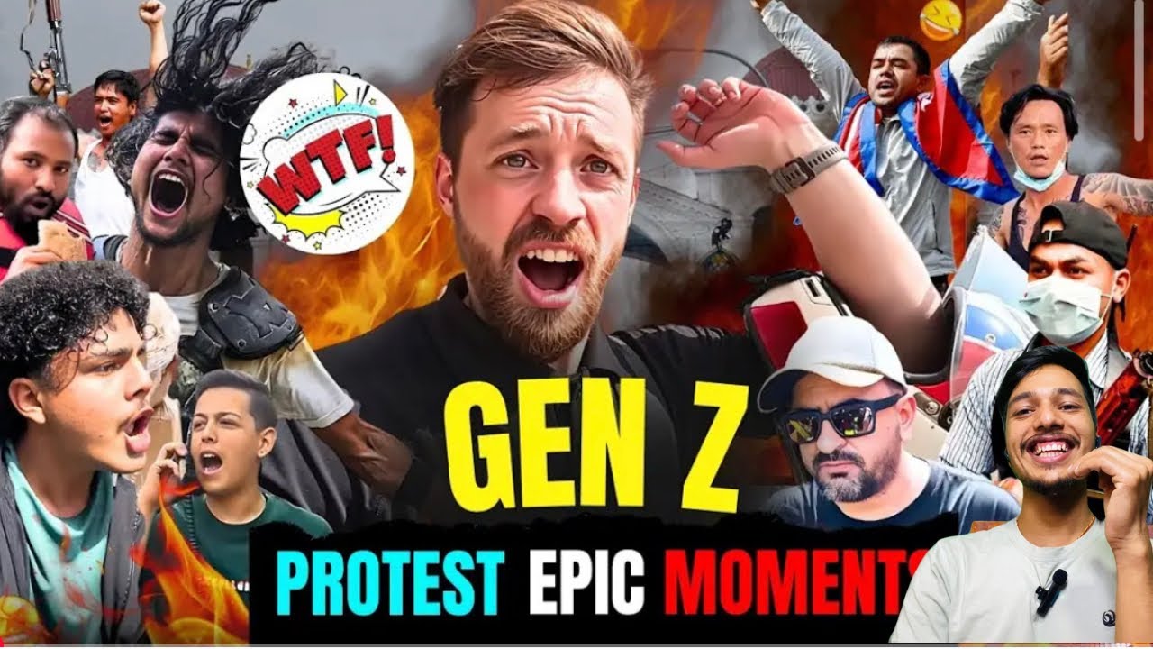 REACTING TO GEN Z PROTEST FUNNY MOMENT - YouTube