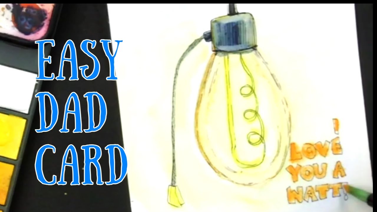 Quick and Easy Father's Day Card - Bright Idea How to draw a Lightbulb ...