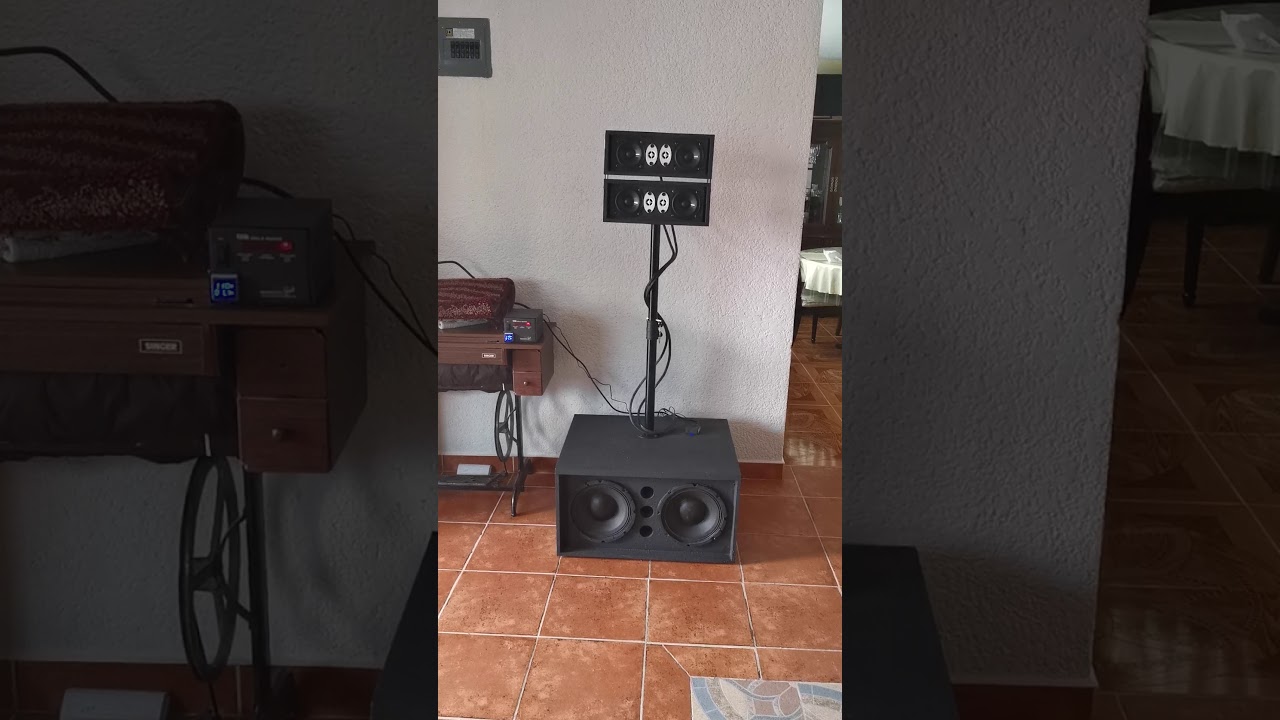 sistema Line array fabricado en casa - YouTube