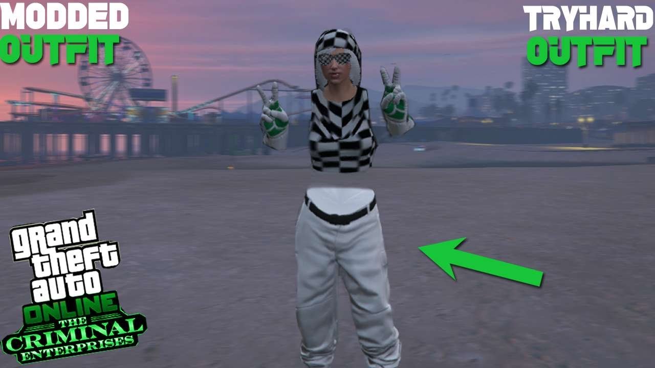 How to get a Modded female checkerboard outfit in GTA 5 Online - YouTube