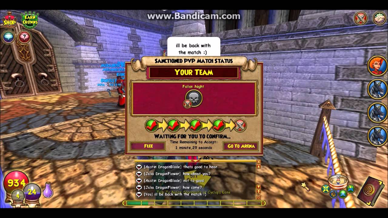 Wizard101- Level 5 Death pvp, Private to Knight! Part 1 - YouTube