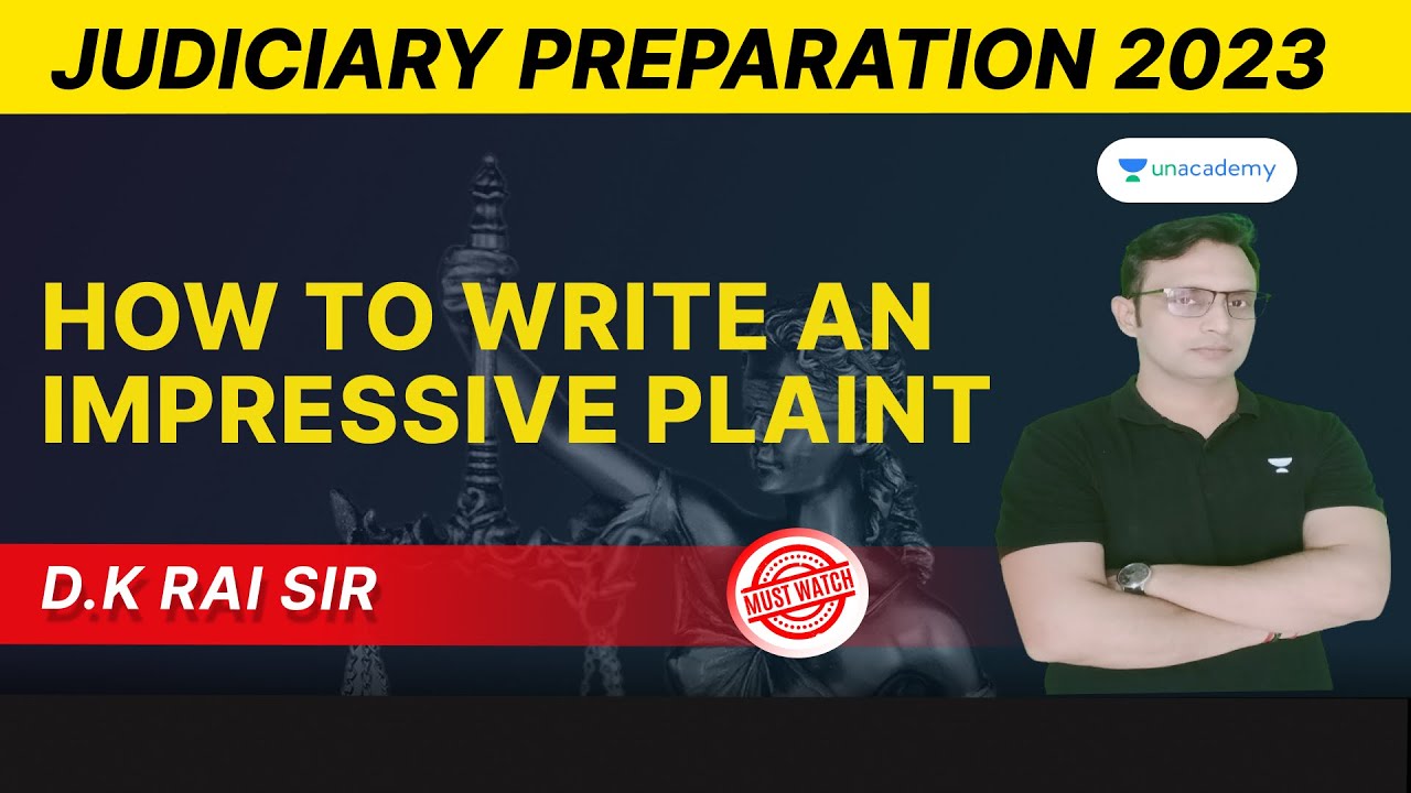 How to write an Impressive Plaint | एक प्रभावी वादपत्र कैसे लिखें "बेहद ...