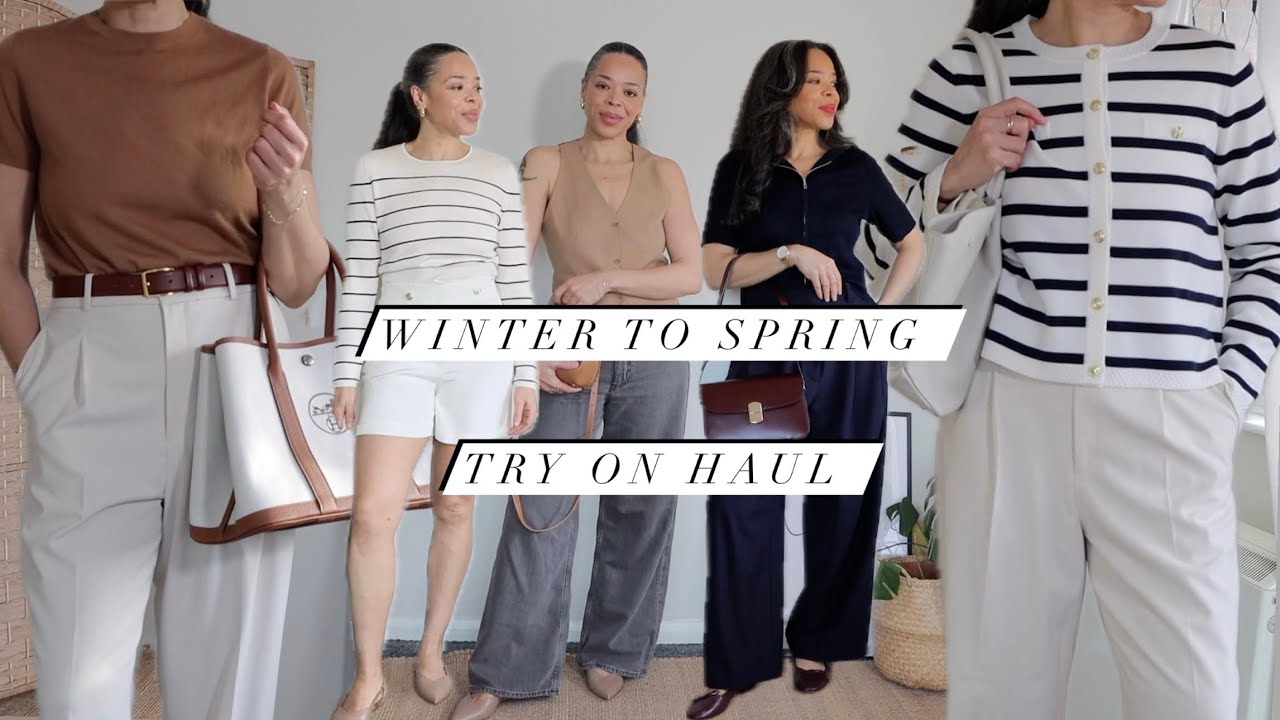 Winter to Spring try on haul | Spring outfit ideas - YouTube