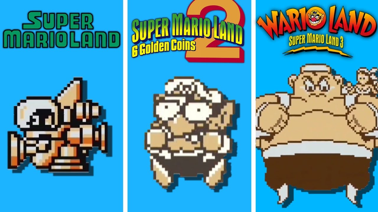 Super Mario Land Trilogy - All Bosses (No Damage) - YouTube